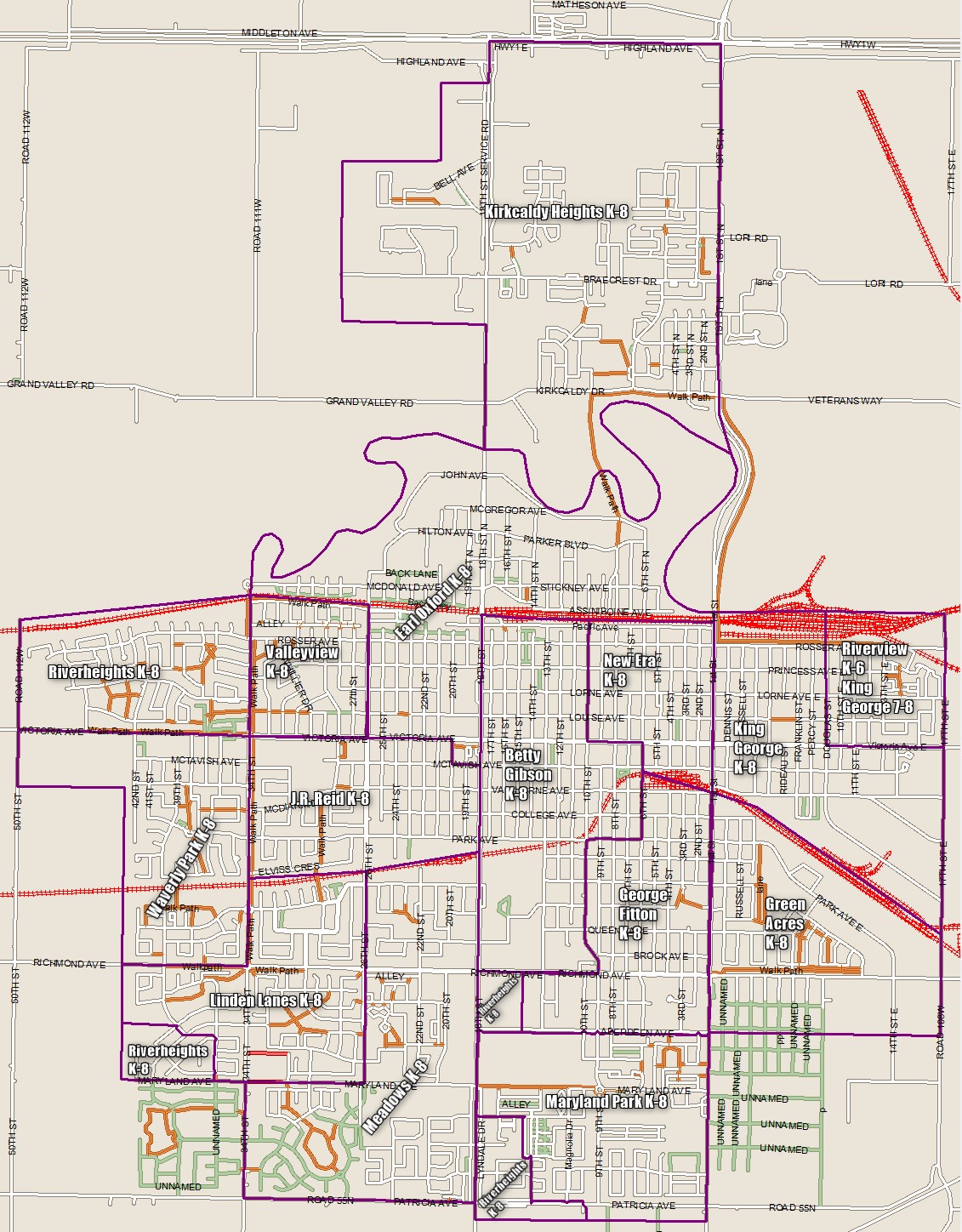 Catchment Area Maps & Descriptions